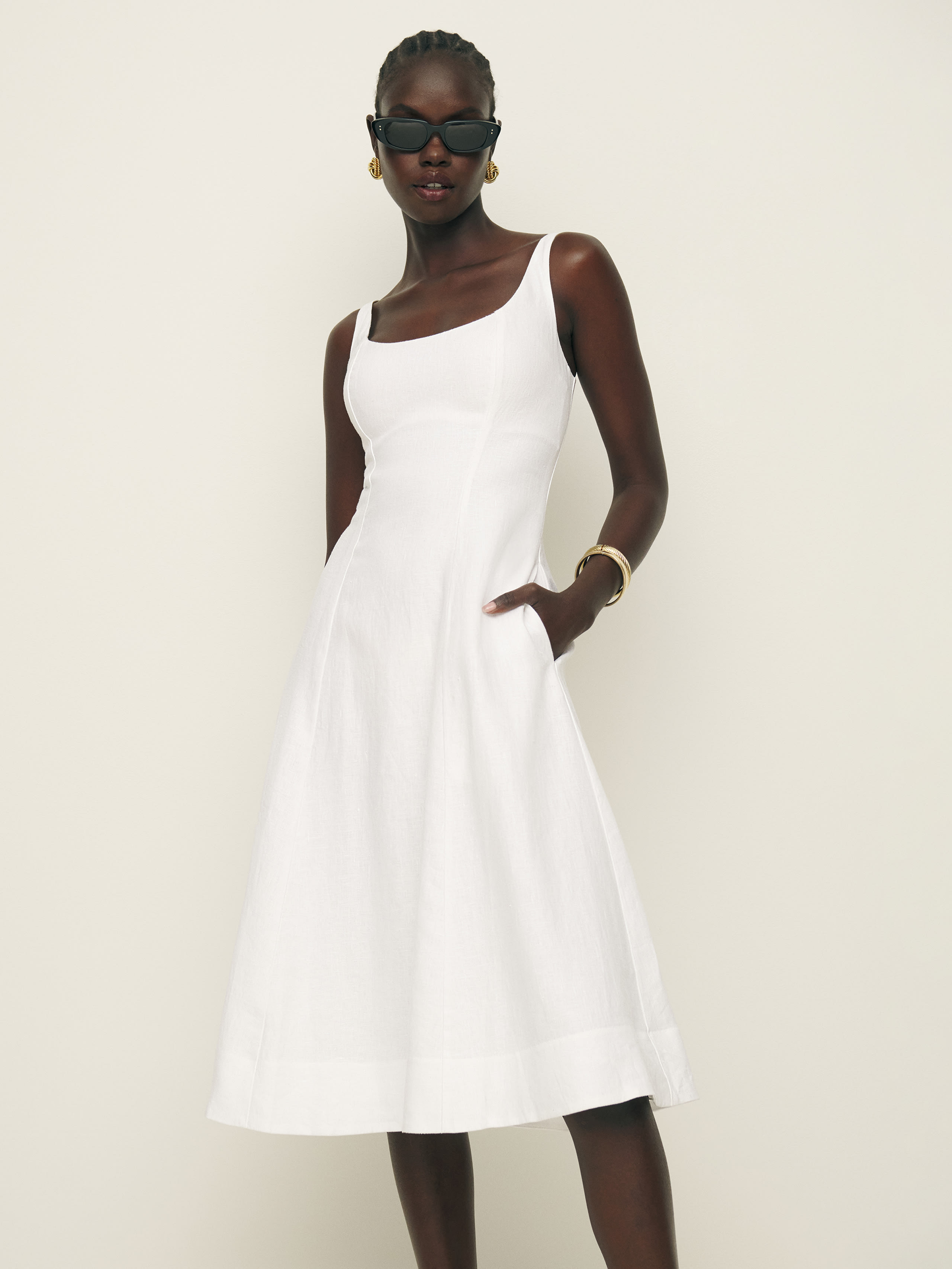 reformation magnolia linen dress Reformation Magnolia Linen Dress In Chianti - 50% Off