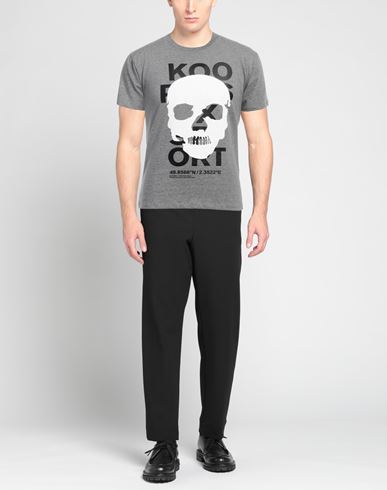 THE KOOPLES man t-shirt grey size xxs cotton, polyester