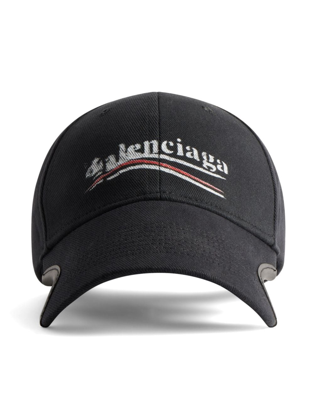 Balenciaga Political Stencil Baseball Cap - Black | Editorialist