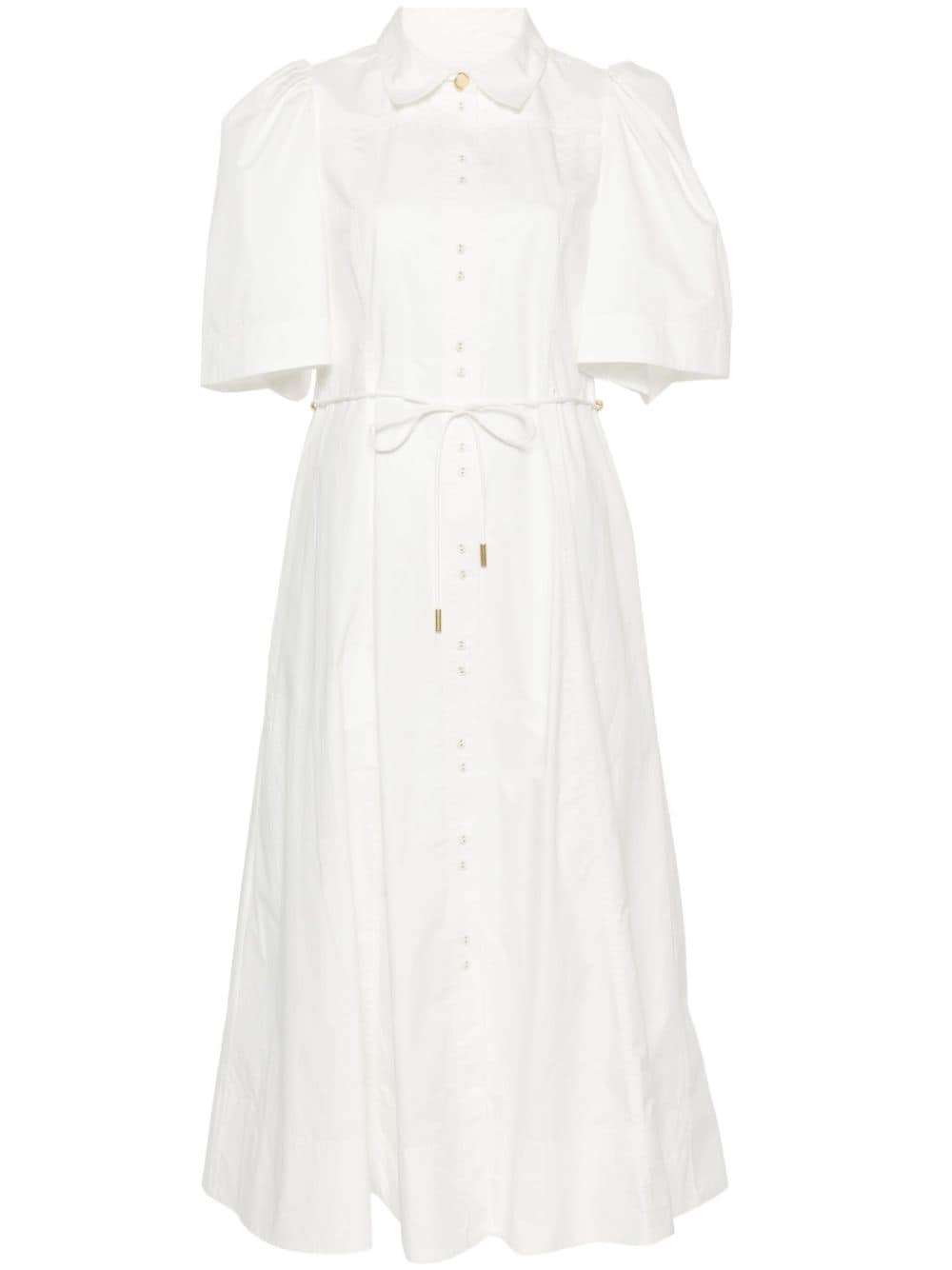 aje pivotal tie midi dress Aje Pivotal Tie Midi Dress In White - 70% Off