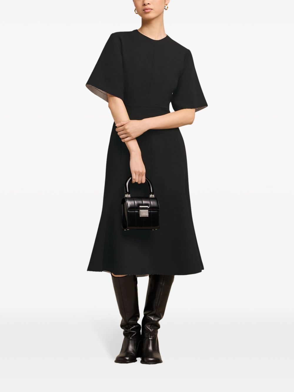 AMI AMI Paris A-Line Virgin Wool Midi Dress
