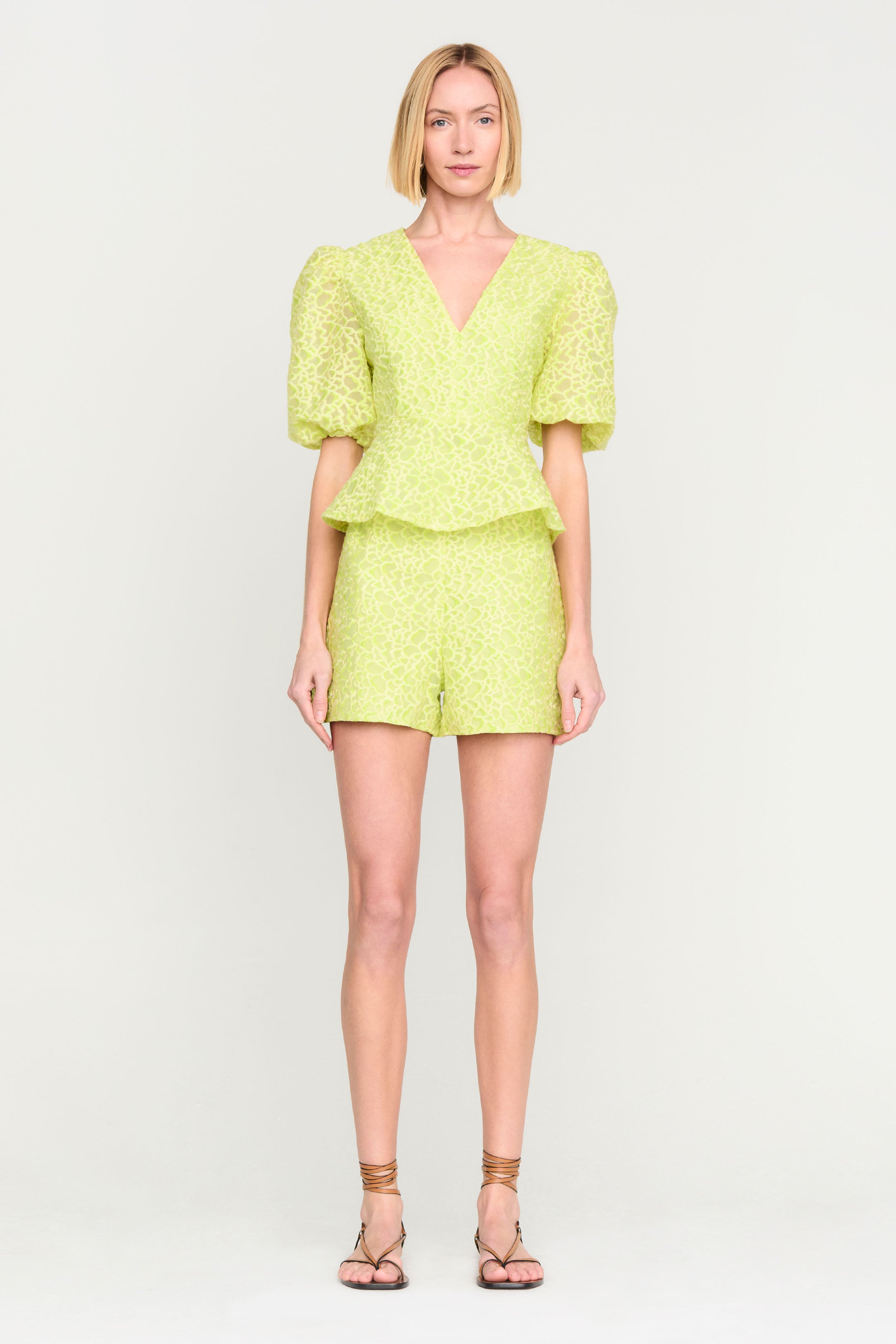 MARIE OLIVER Marie Oliver Fable Embroidered Organza Shorts