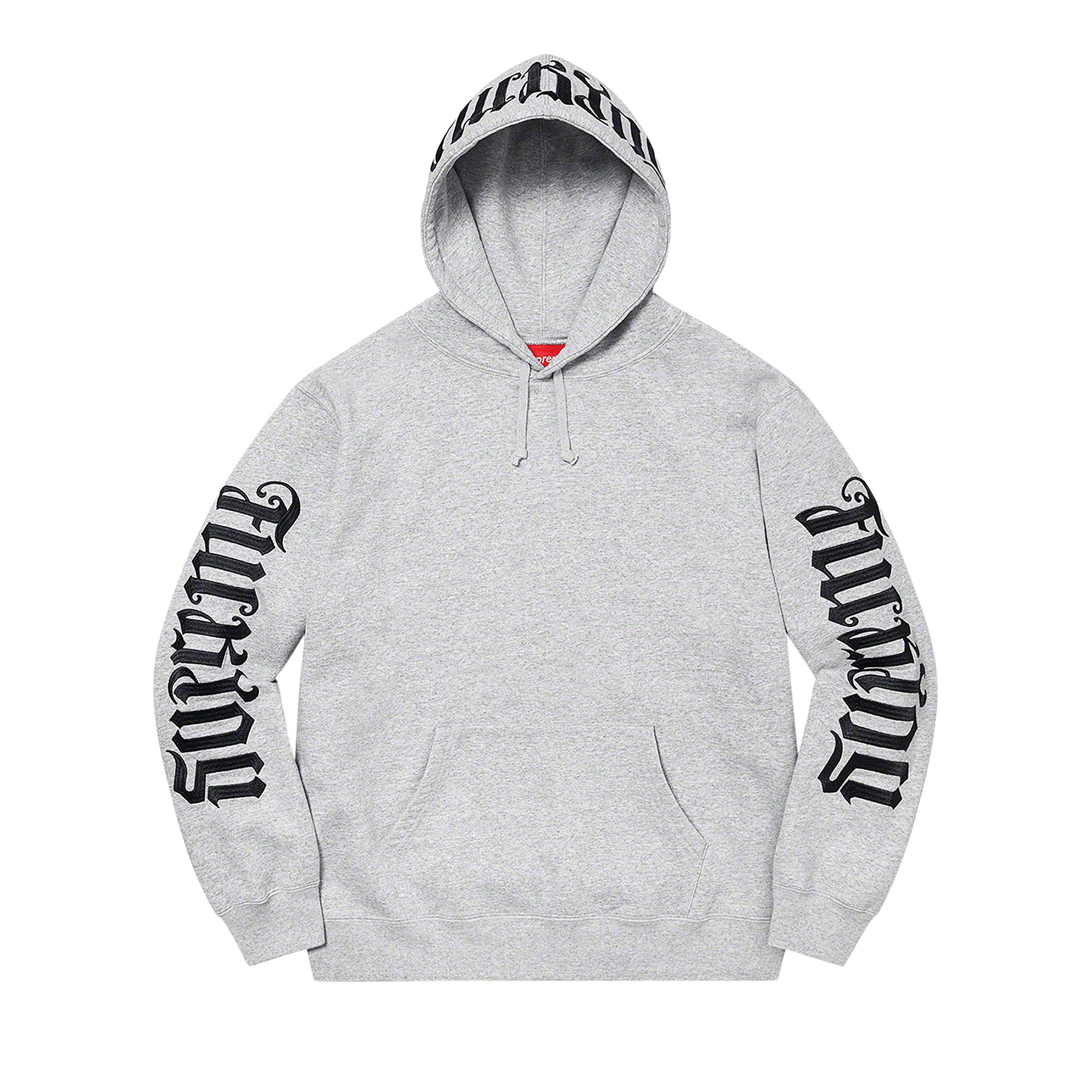 Supreme Ambigram Hooded Sweatshirt - Heather Grey | Editorialist
