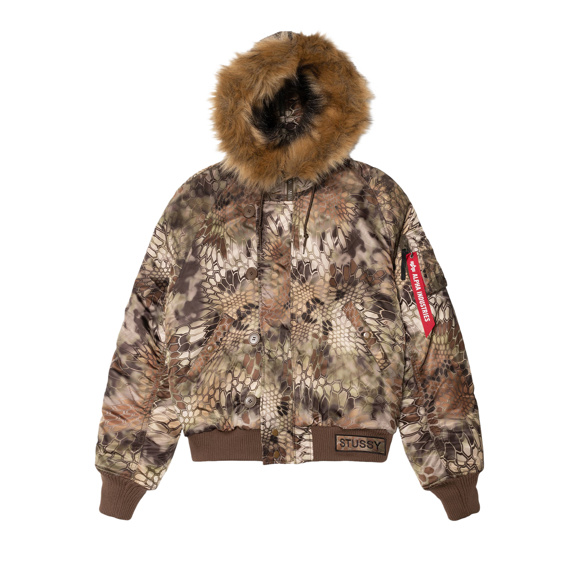 StüSsy X Alpha Kryptek N-2b Short Waist Parka - Tan | Editorialist