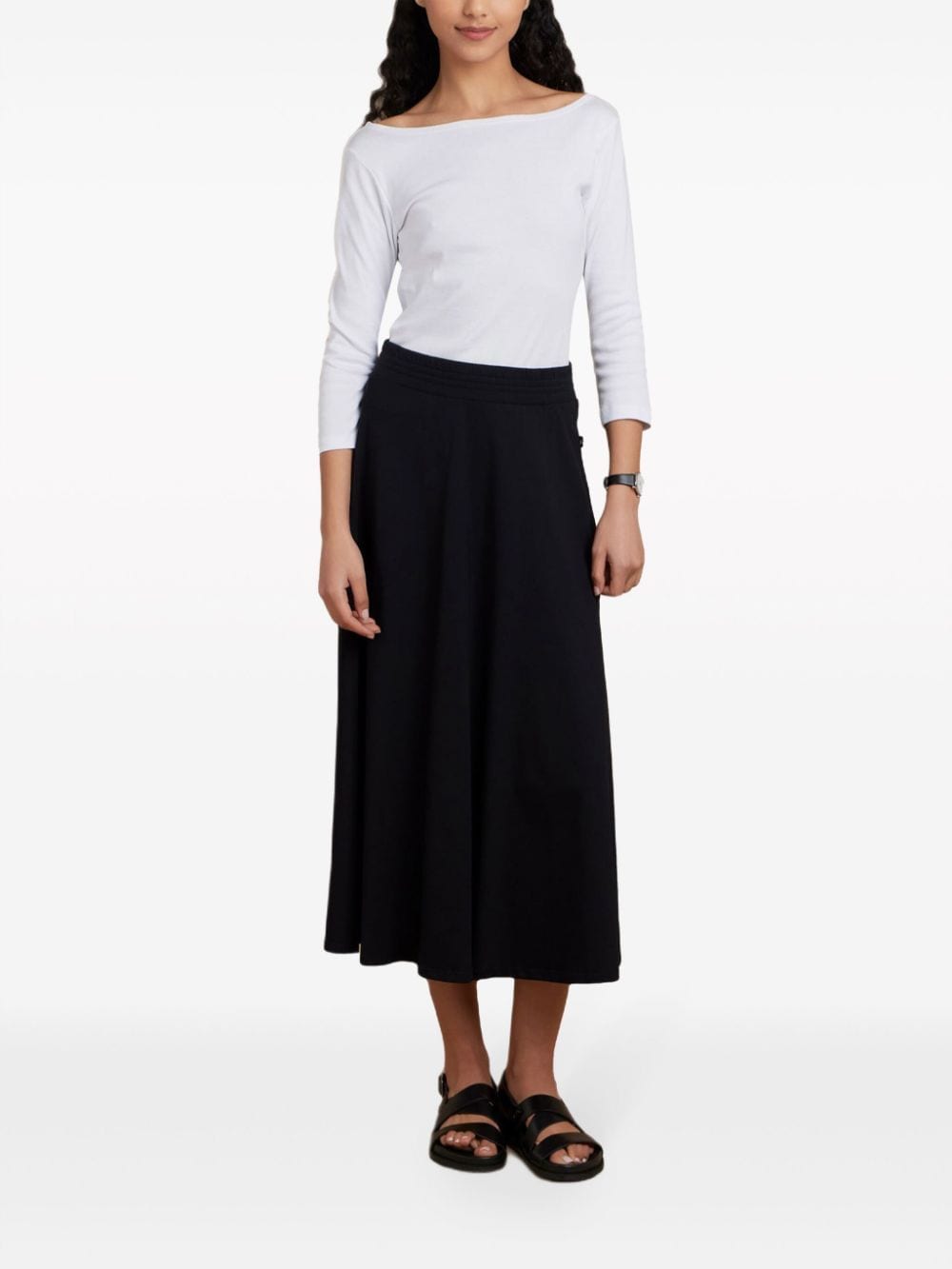 AGNES B. agnès b. A-Line Midi Skirt