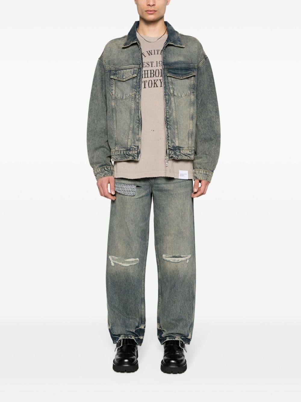 REPRESENT R4 Washed-Denim Jacket