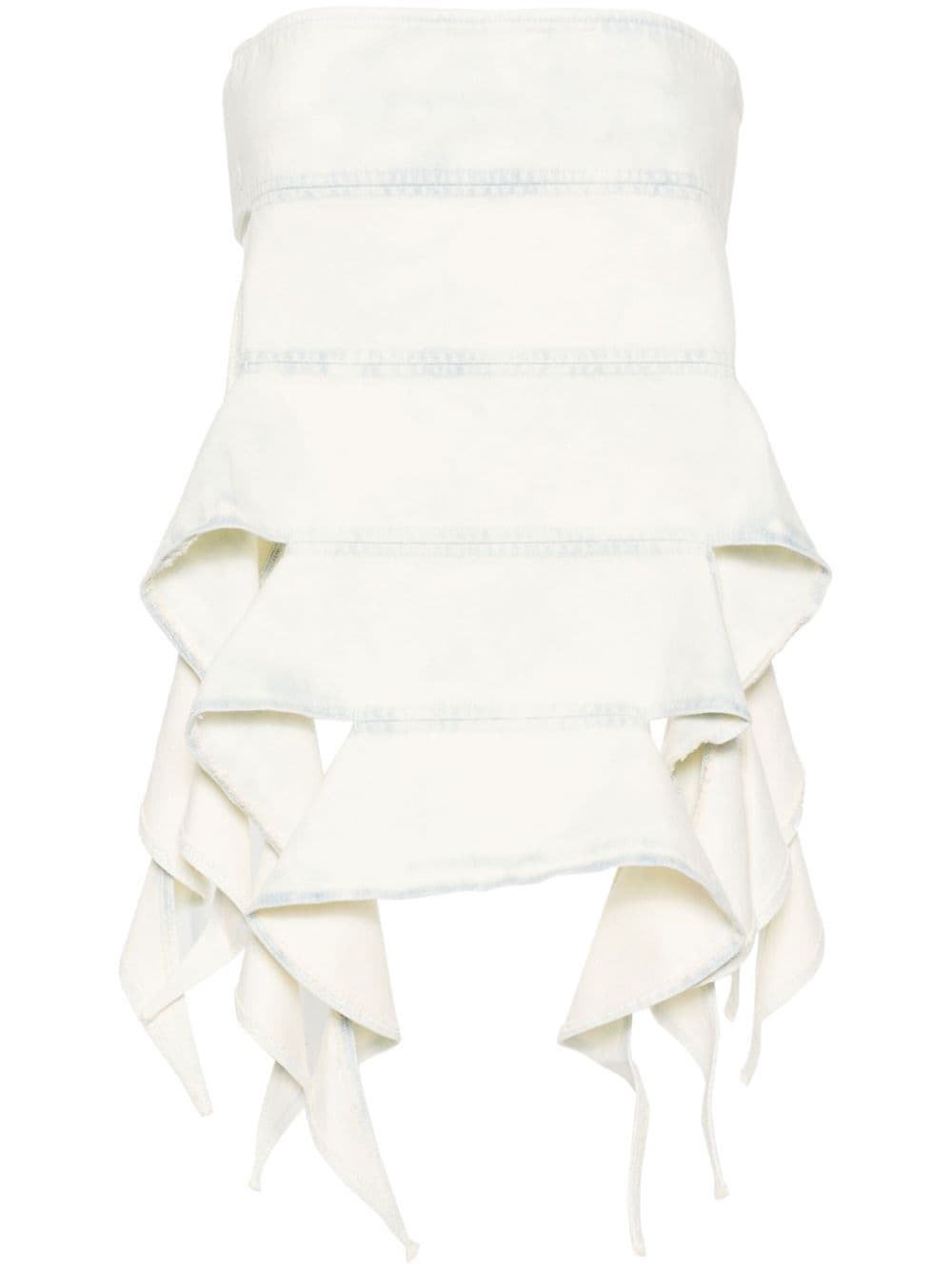 Y/PROJECT Y/Project Bandeau-Style Denim Top
