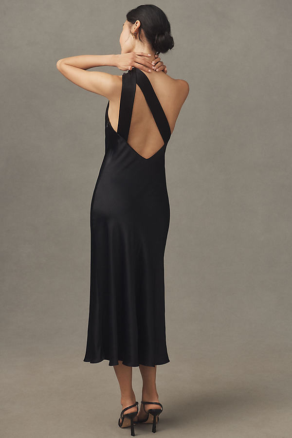 black tights with midi dress Lucille Tulle Midi Dress-Black