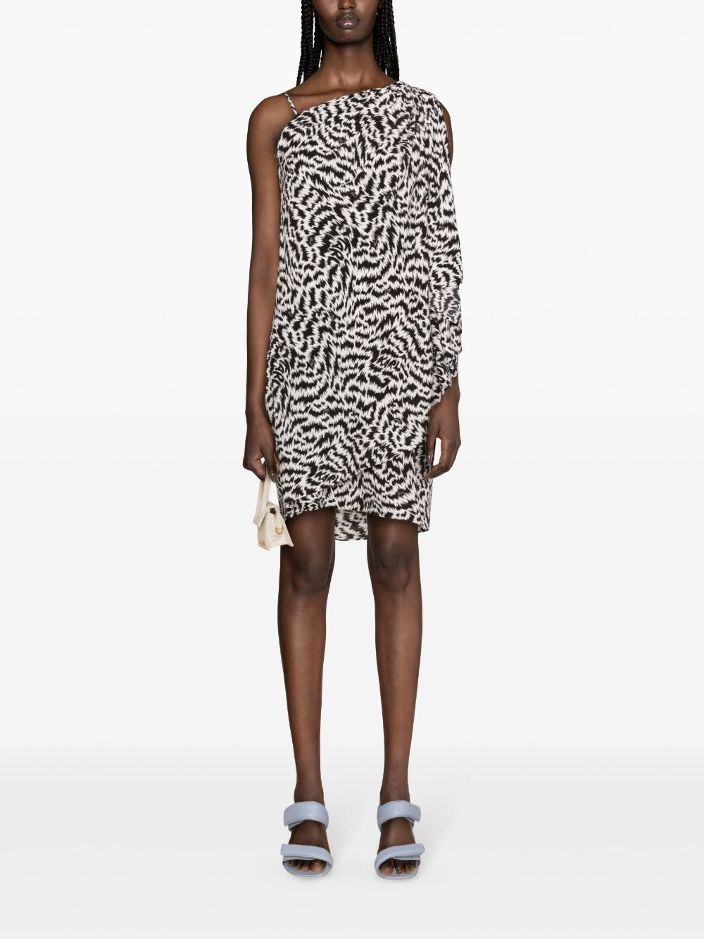 KARL LAGERFELD Karl Lagerfeld Elektrika-Print Draped Minidress