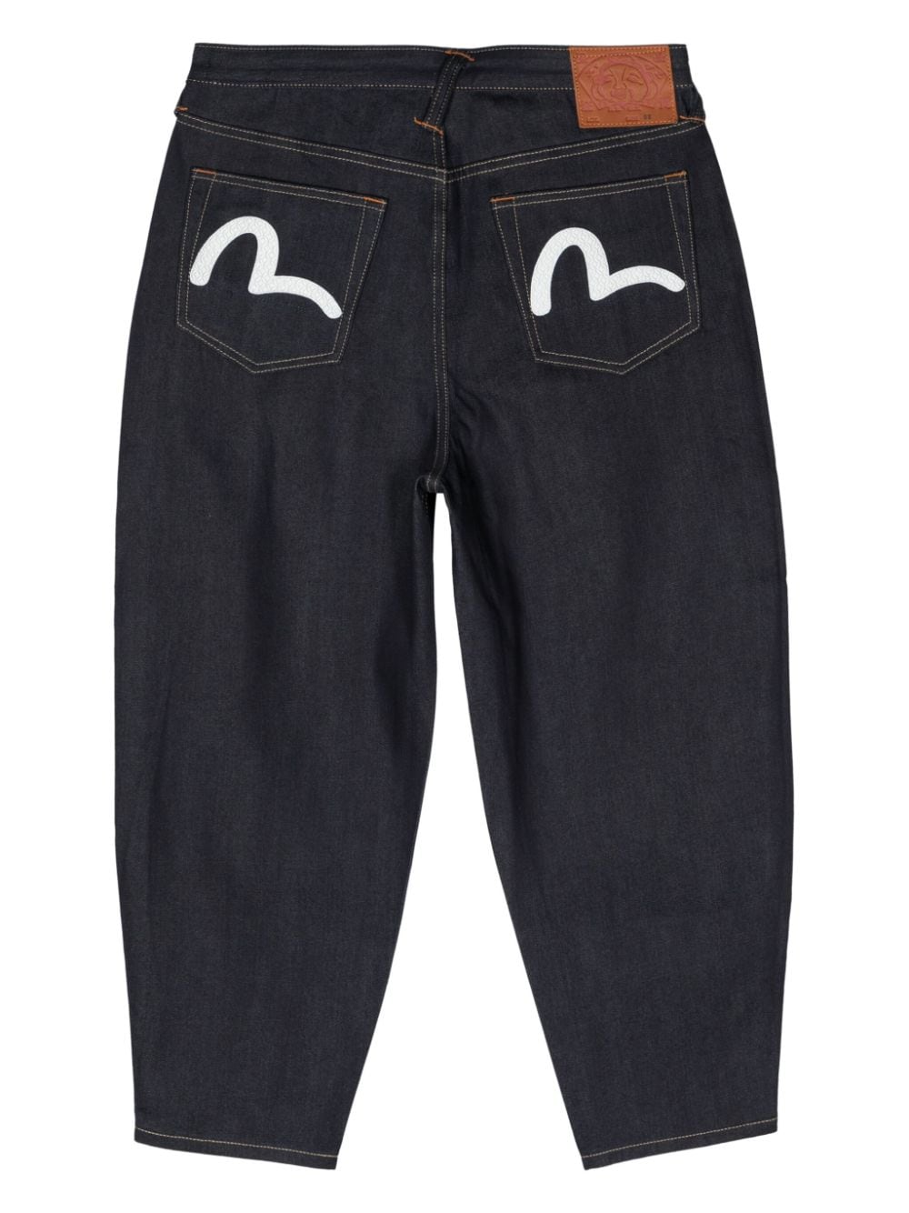 Evisu Tapered-Leg Logo-Embroidered Jeans In Blue - 49% Off 