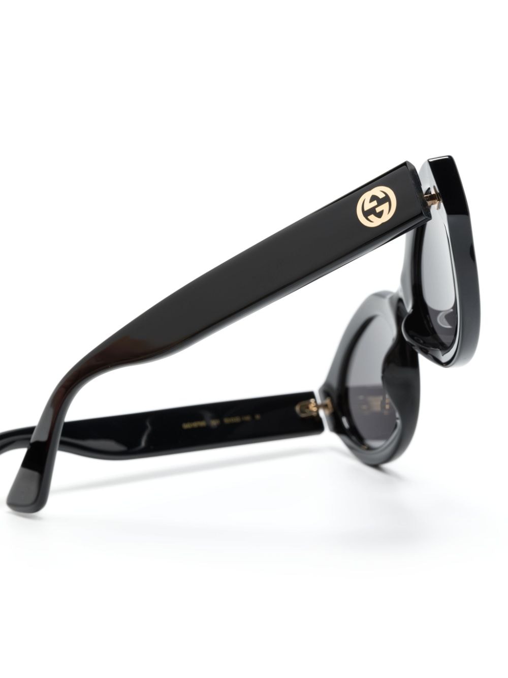 Gucci Interlocking G Oval Sunglasses - Black | Editorialist