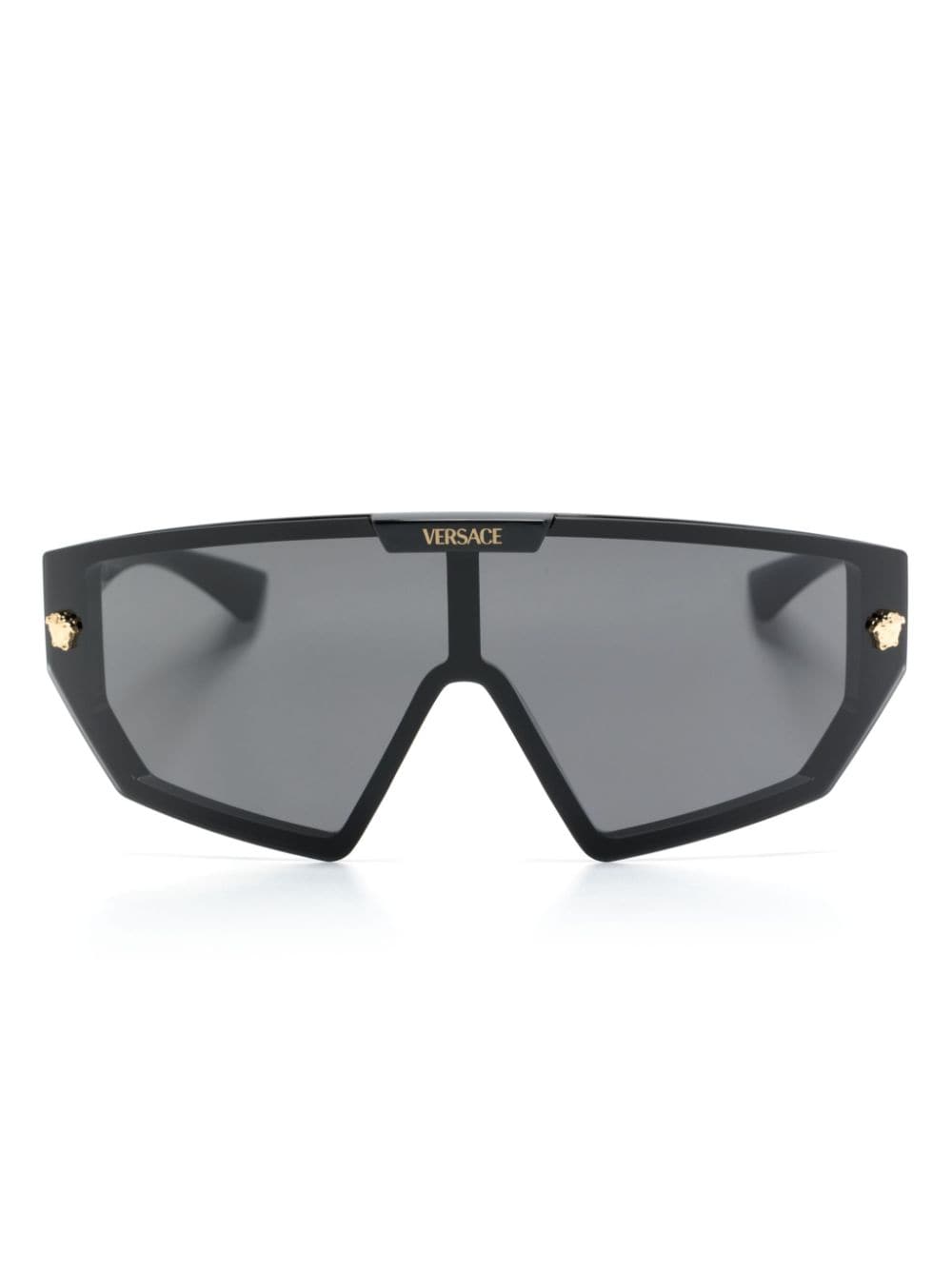 Versace Medusa Horizon Shield Sunglasses - Black | Editorialist display picture 1