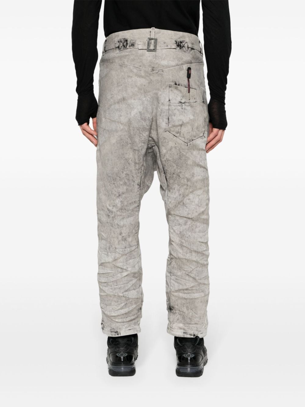 Boris Bidjan Saberi Mid-Rise Drop-Crotch Jeans - Grey | Editorialist