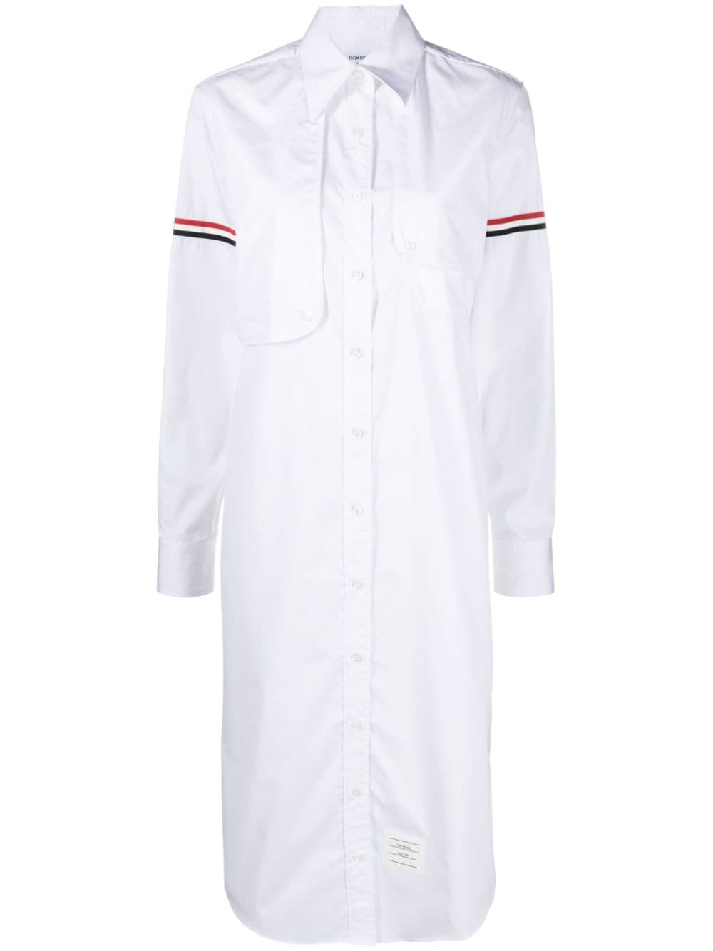 Thom Browne Two-Tone Cotton Shirt Dress - Multicoloured - 67