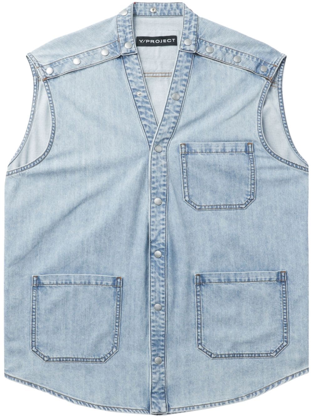 Y/PROJECT Y/Project Patch Pocket Denim Vest