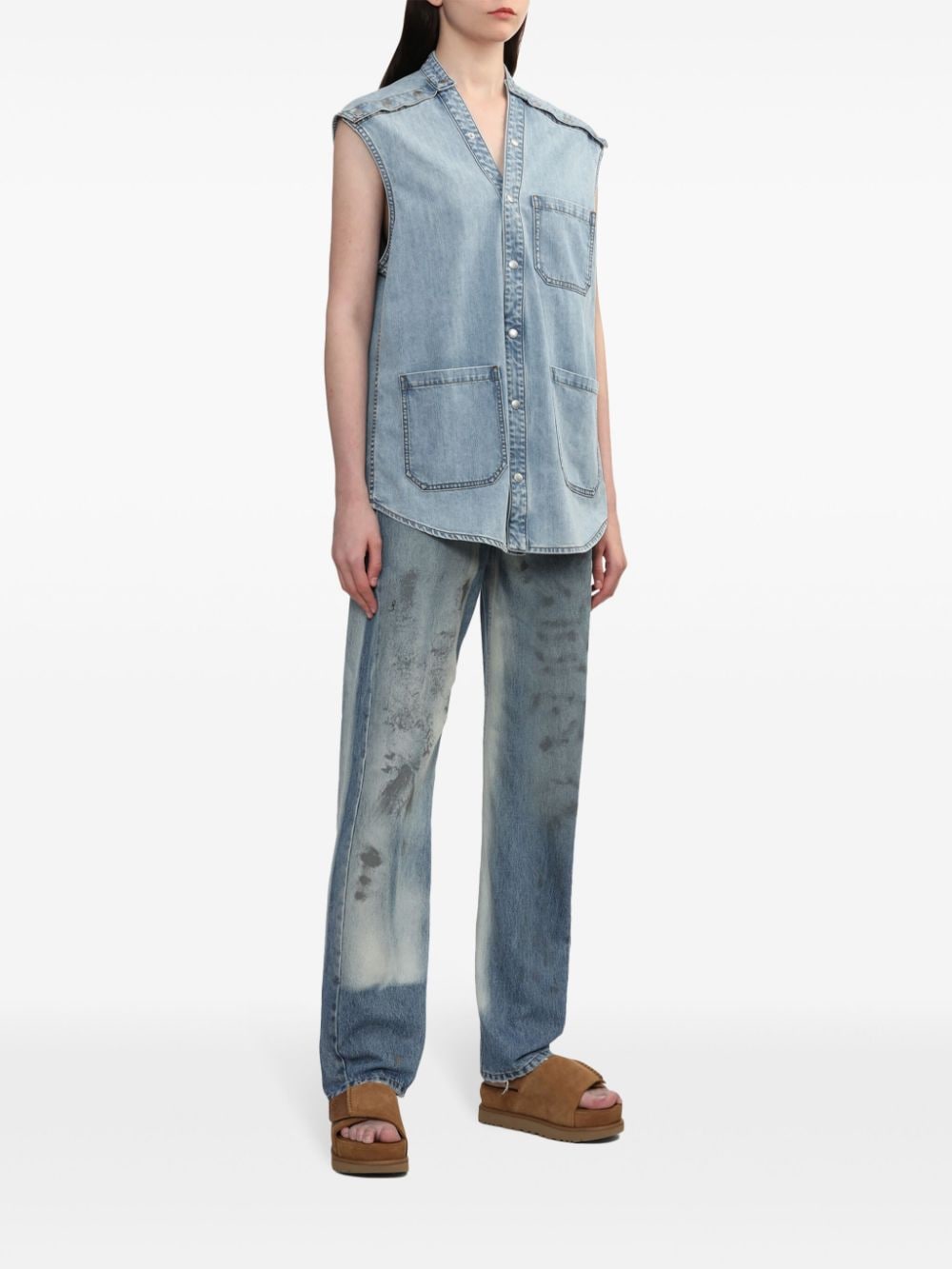 Y/PROJECT Y/Project Patch Pocket Denim Vest