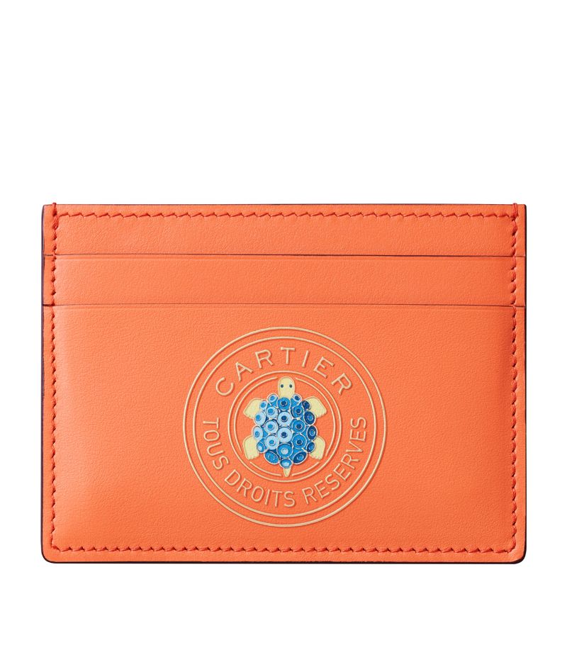 Cartier Leather Characters Card Holder - Orange | Editorialist