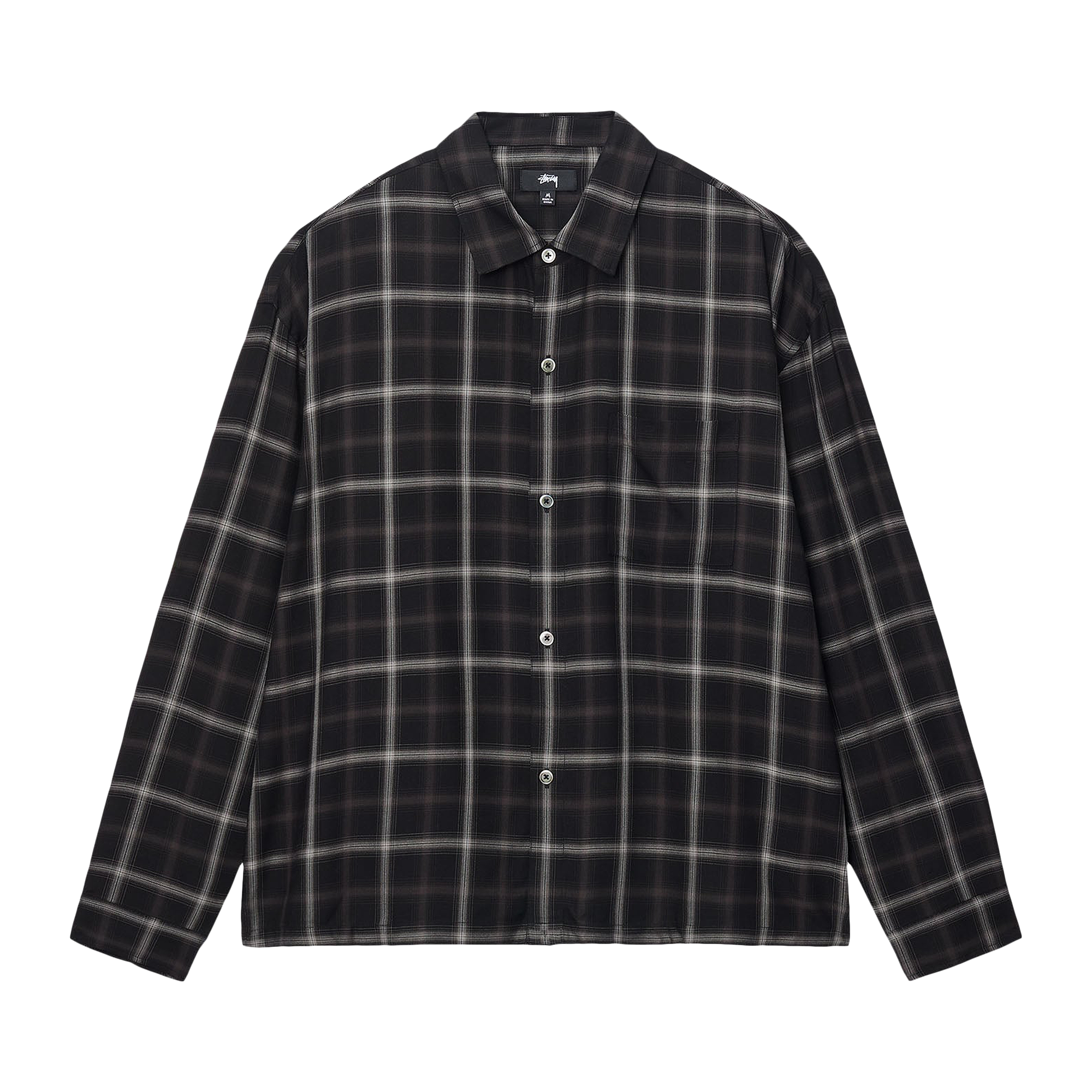 Supreme Shadow Plaid Rayon Shirt - Black | Editorialist