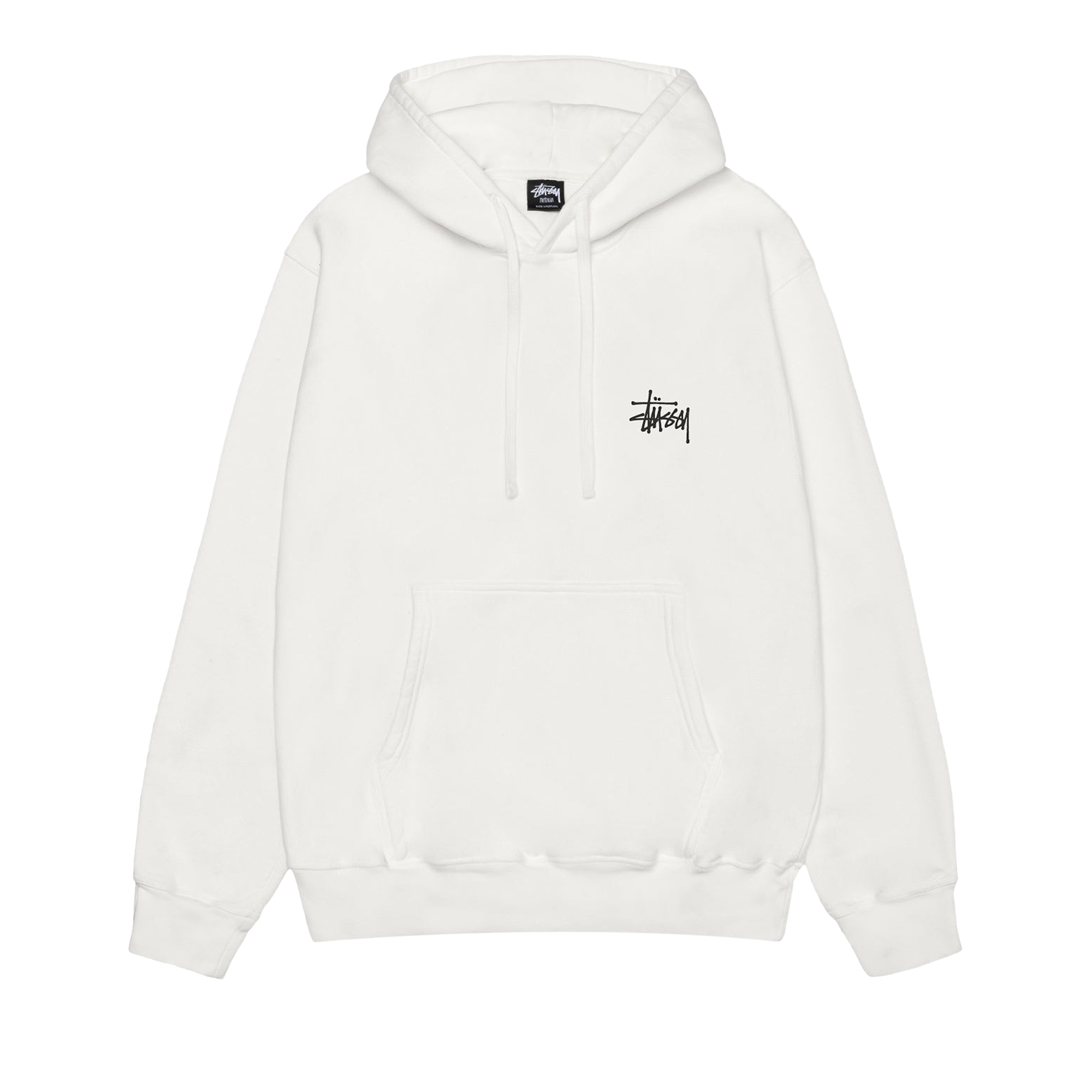 StüSsy Pigment Dyed Buana Zip Hoodie - White | Editorialist