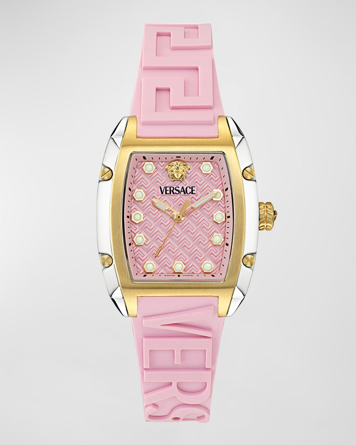 Versace Dominus Ip Yellow Gold Watch - Pink | Editorialist