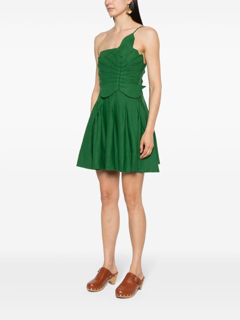 farm rio green one shoulder lea mini dress Green One Shoulder Lea Mini Dress  ShopPapori.com