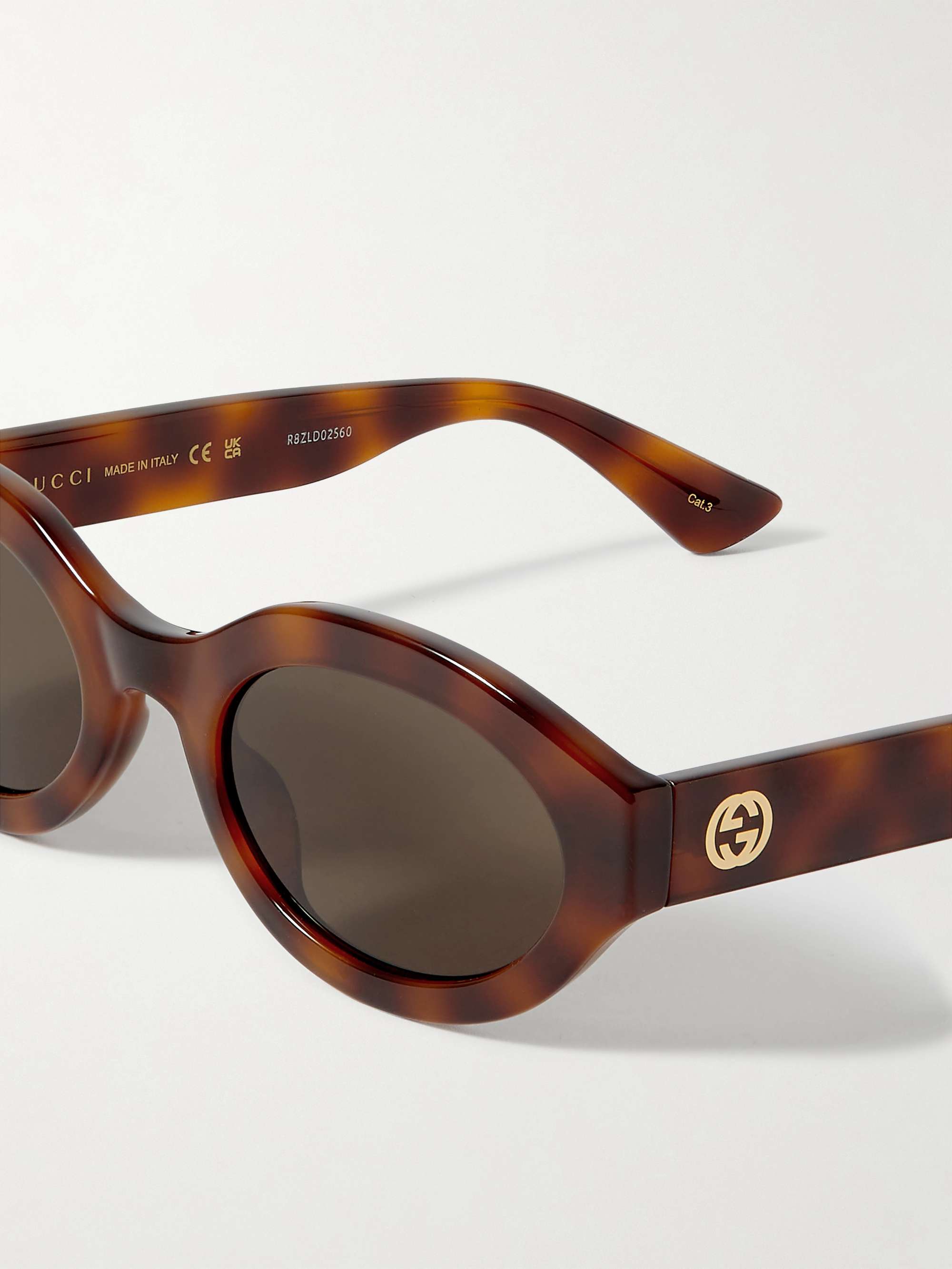 Gucci Oval-Frame Sunglasses - Tortoiseshell | Editorialist