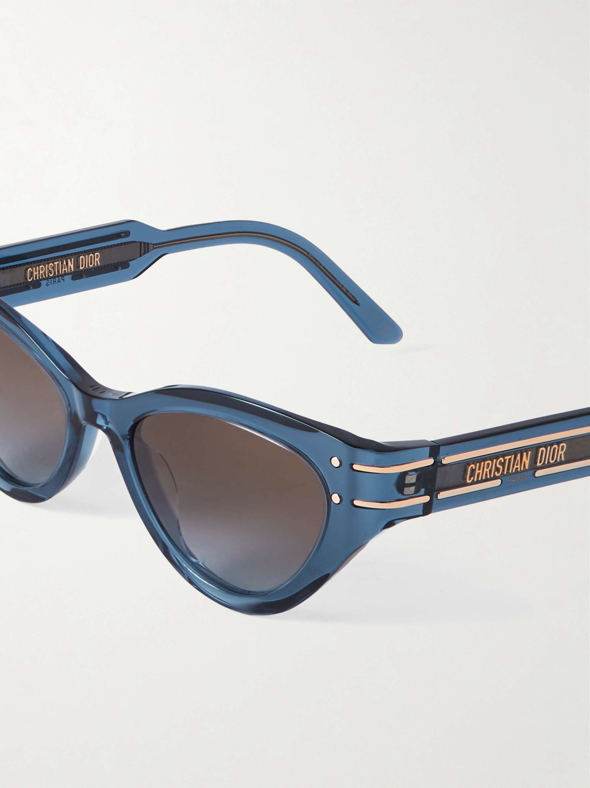New DIOR Diorsignature B7i Cateye Sunglasses Transparent Blue Dior Signature B7I Cat Eye Sunglasses | Fashion Eyewear main image 2