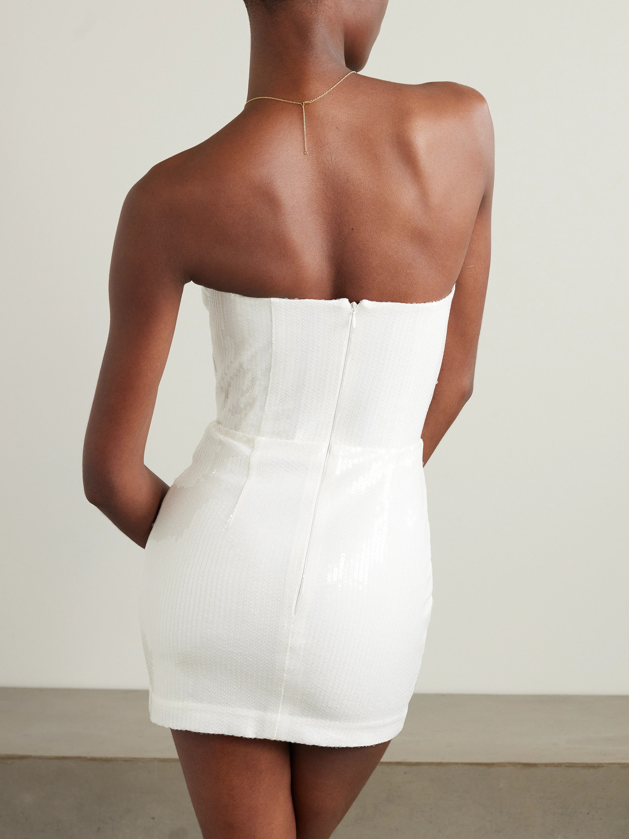 alex perry short white dress Alex Perry, Aubrey bandeau floral lace mini dress
