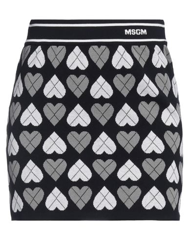 MSGM MSGM Knitted Heart Print Mini Skirt