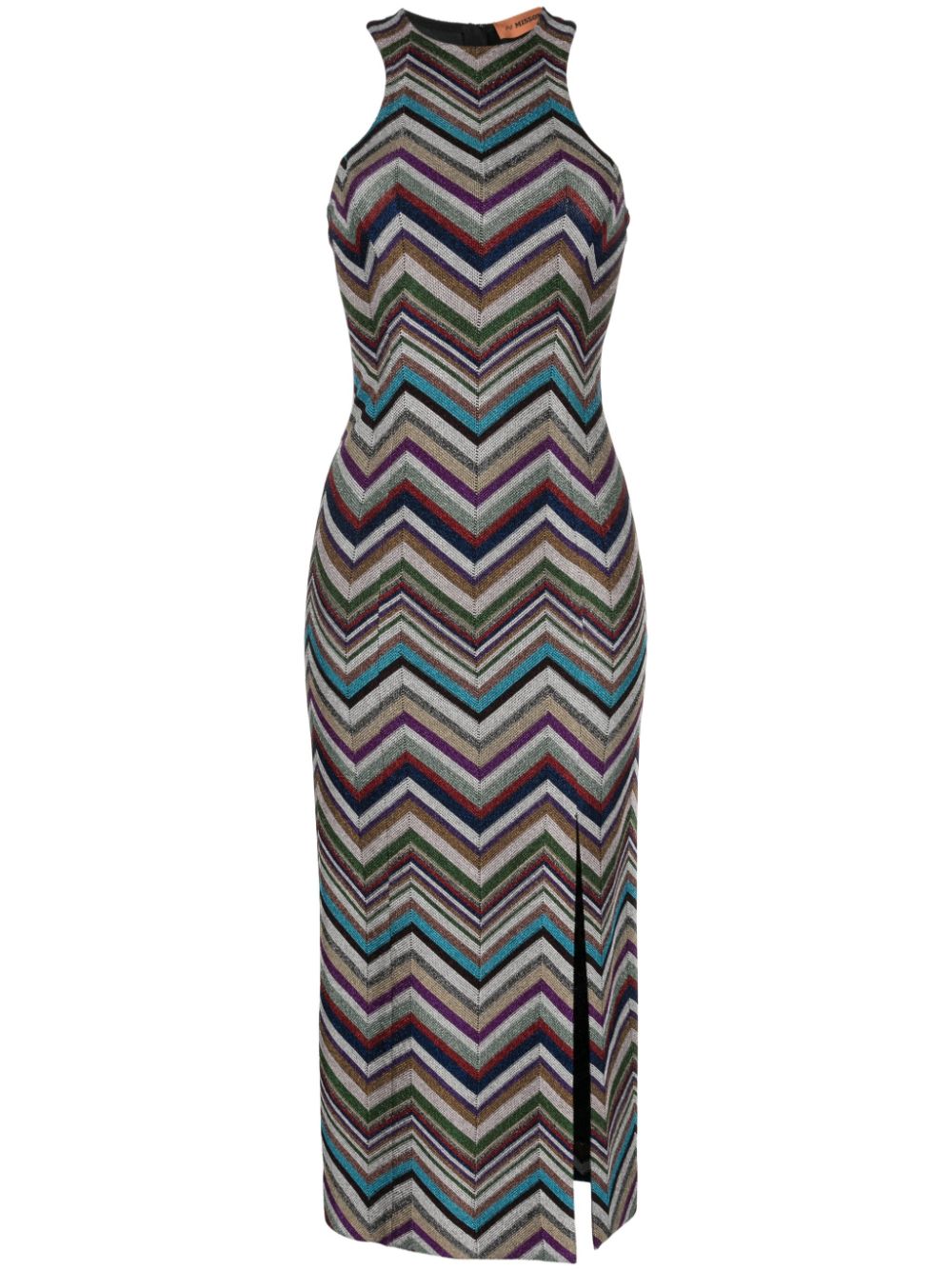 Missoni Chevron-Print Midi Dress In Multicolour - 77% Off | Editorialist
