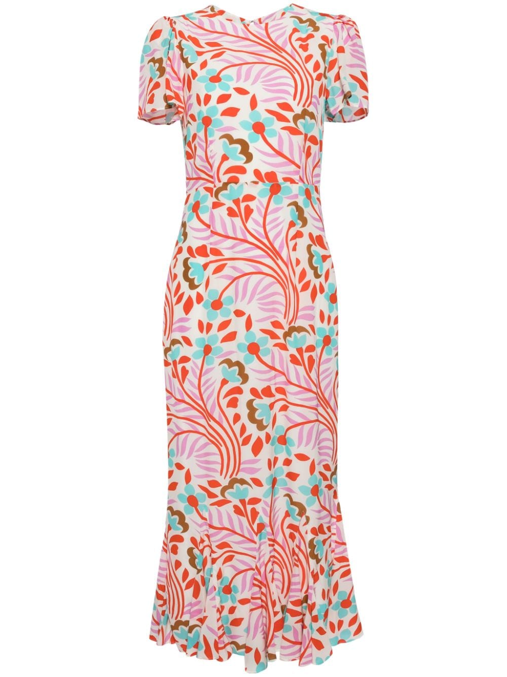 Rhode Lulani Printed Midi Dress In White - 35% Off | Editorialist Rhode Lulani Printed Midi Dress In White - 35% Off | Editorialist