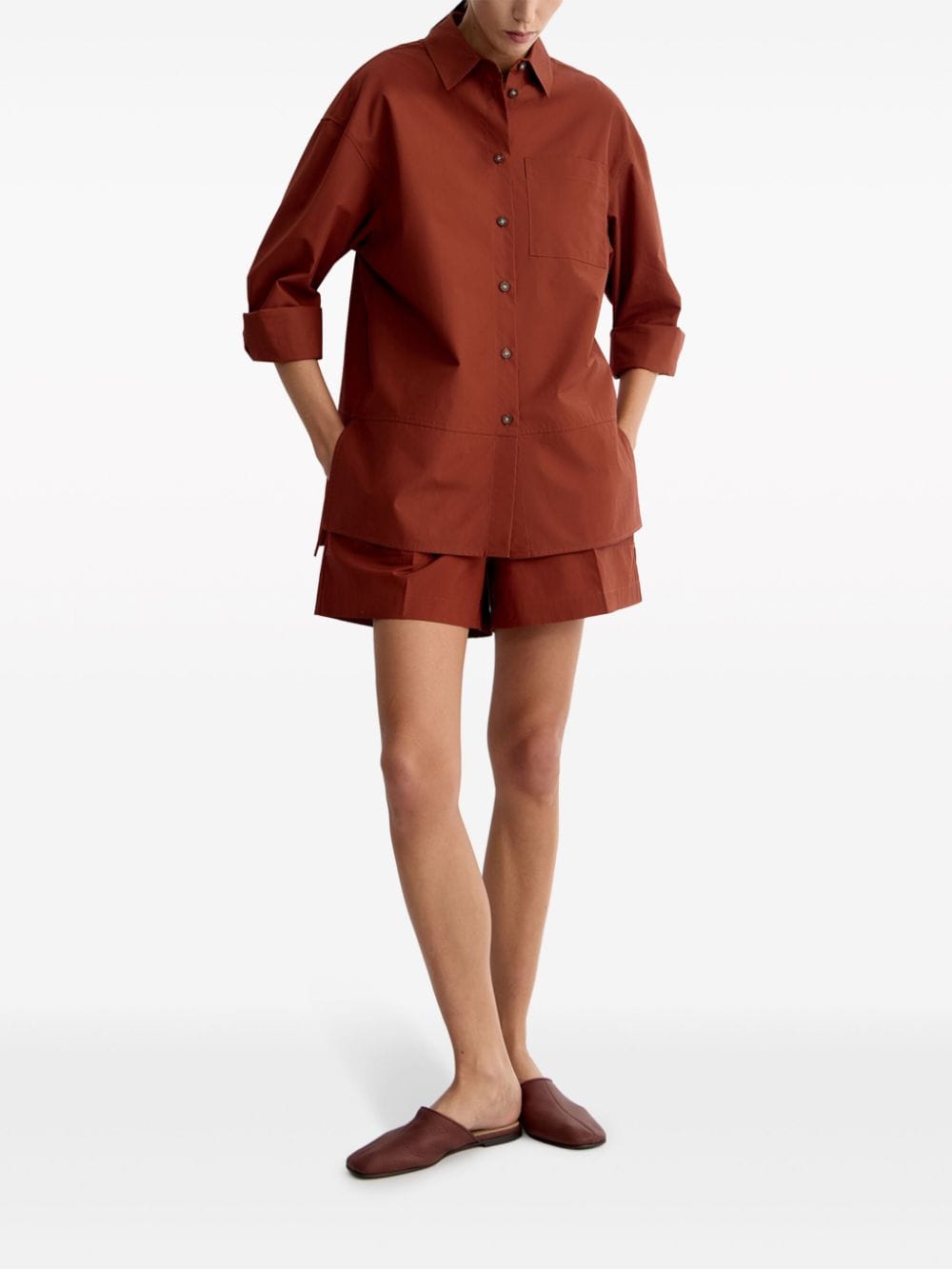 12 STOREEZ Drop-Shoulder Cotton Shirt