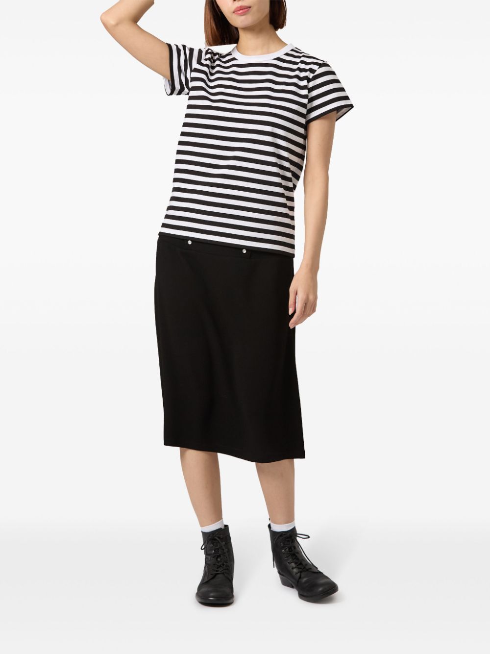 AGNES B. agnès b. Striped Cotton T-Shirt