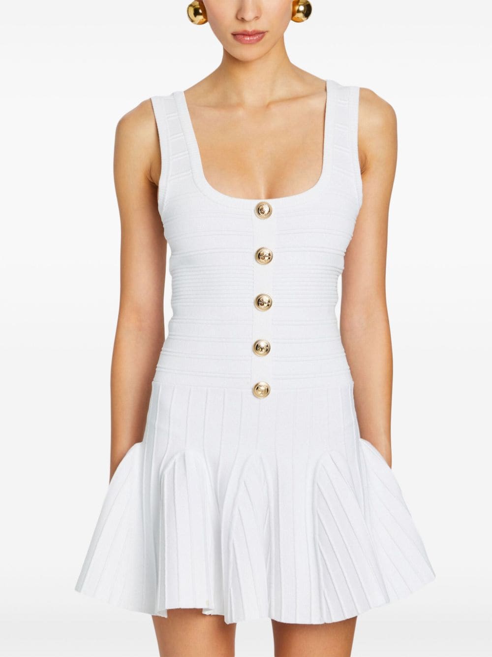 Retrofete Brooke Bandage-Knit Dress - White | Editorialist