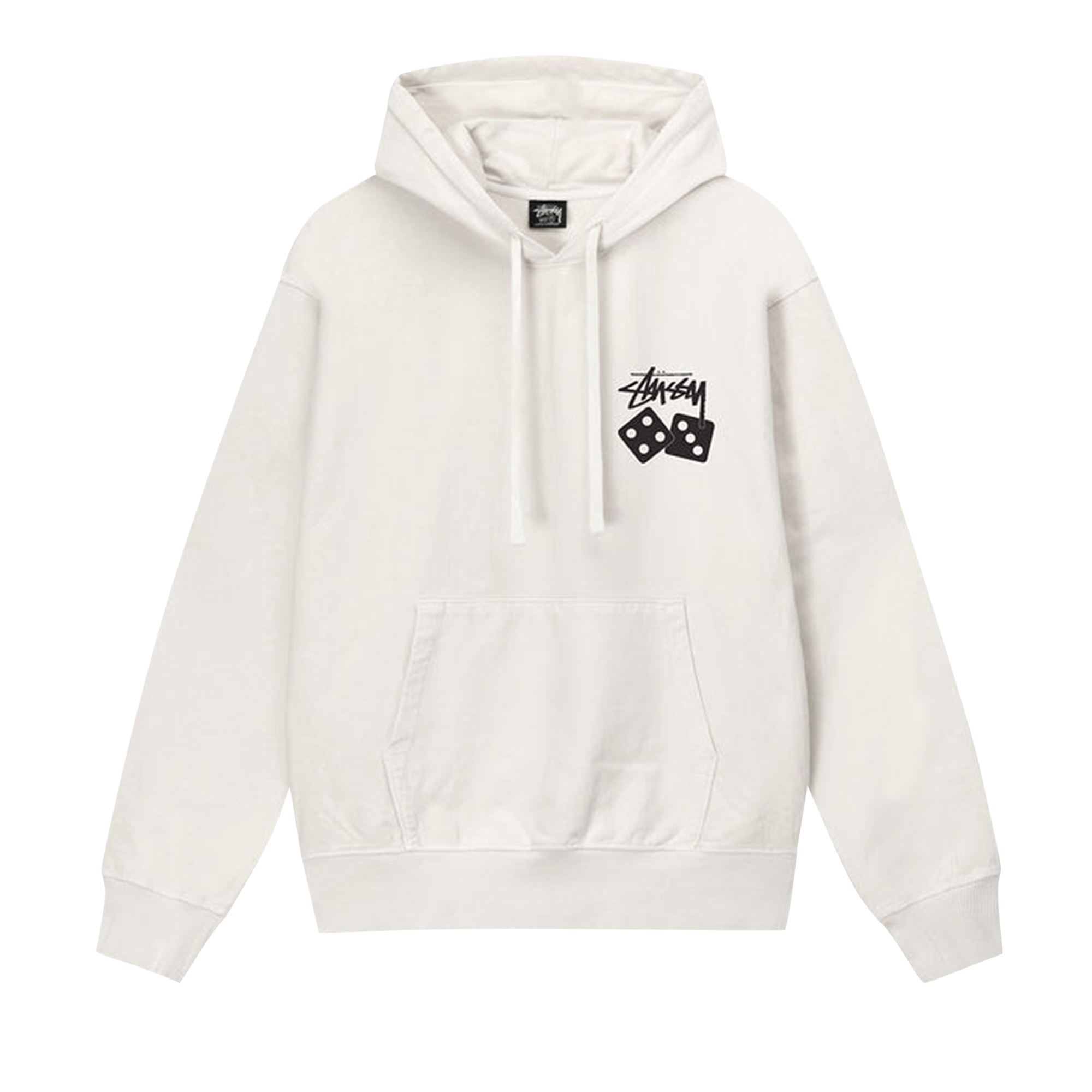 StüSsy Glamour Pigment Dyed Crew - White | Editorialist
