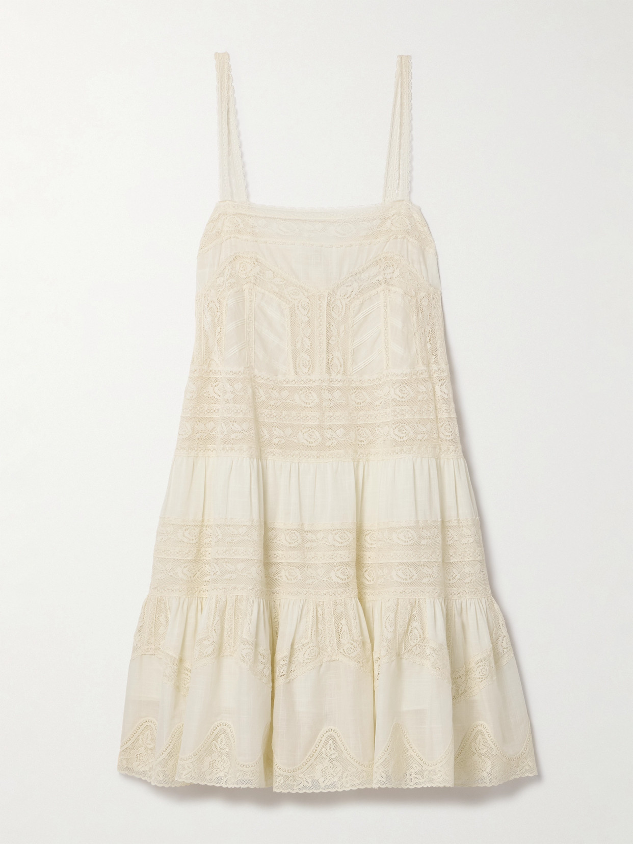 Zimmermann Halliday Cotton-Voile And Lace Mini Dress In Cream - 40% Off | Editorialist Zimmermann Halliday Cotton-Voile And Lace Mini Dress In Cream - 40% Off | Editorialist
