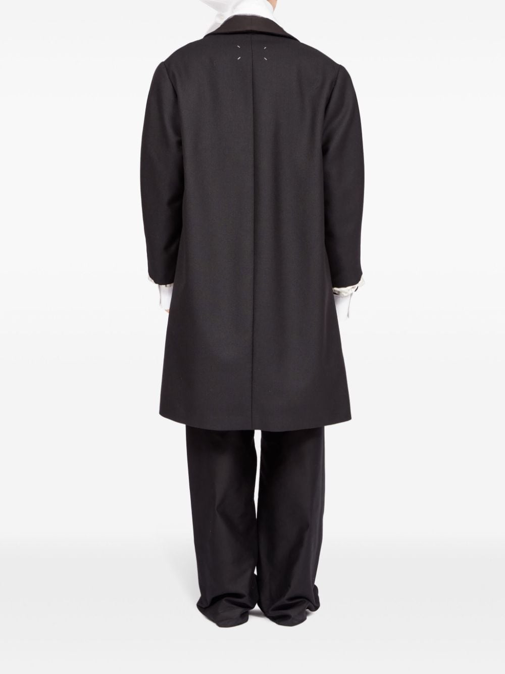 【23AW】NICHOLAS DALEY BIG MAC COAT BLACK Nicholas Daley Plaid Wool & Mohair Fringe Wrap Kilt In Madras - 75