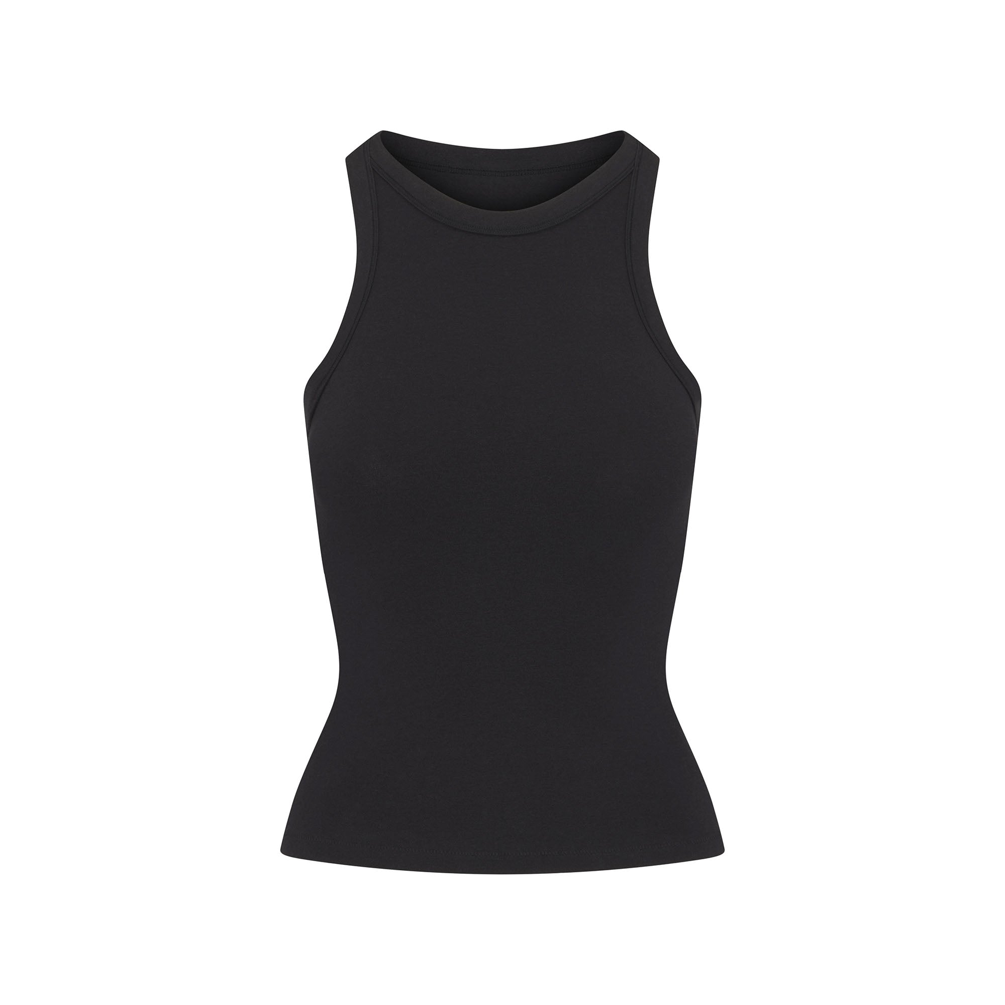 Skims Cotton Jersey Crew Neck Tank - Opal | Editorialist