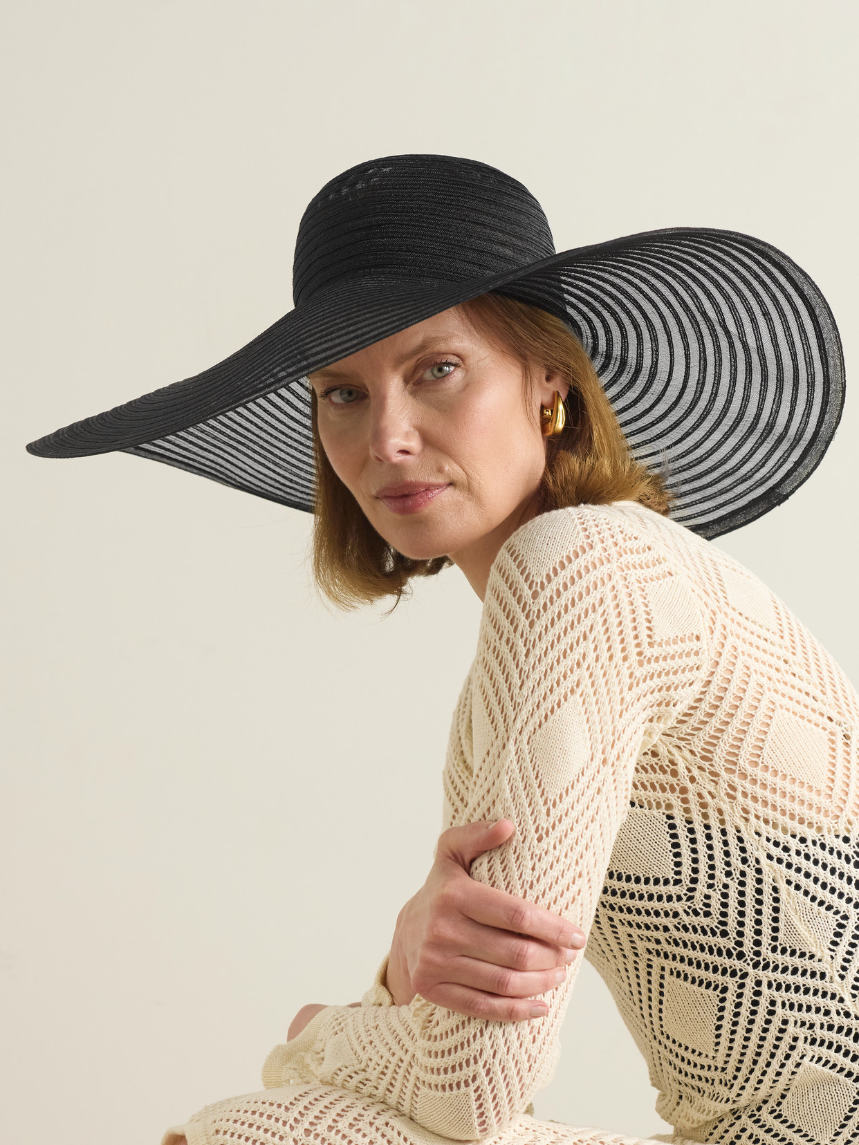 Eugenia Kim Sunny Wide Brim Sun Hat in black $475 Eugenia Kim Women main image 3