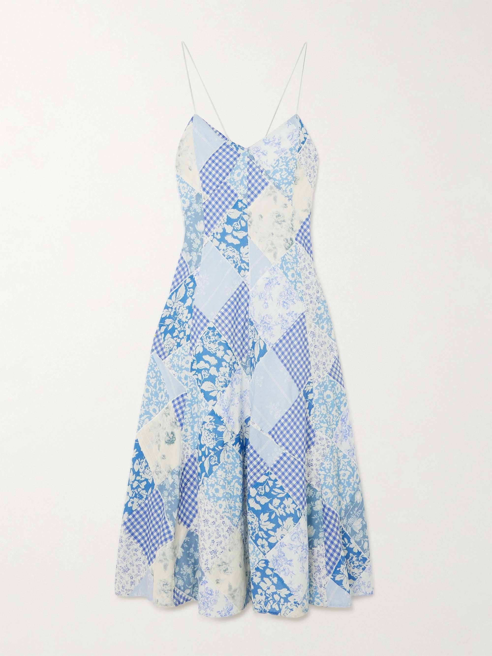 Ralph Lauren Viggy Patchwork Midi Dress In Blue - 70% Off | Editorialist Ralph Lauren Viggy Patchwork Midi Dress In Blue - 70% Off | Editorialist