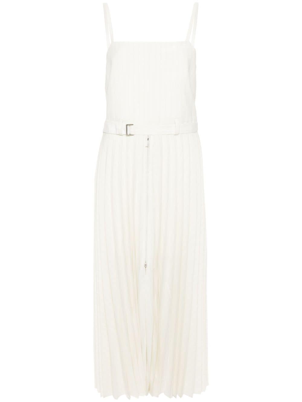 SACAI sacai Pinstriped Pleated Maxi Dress
