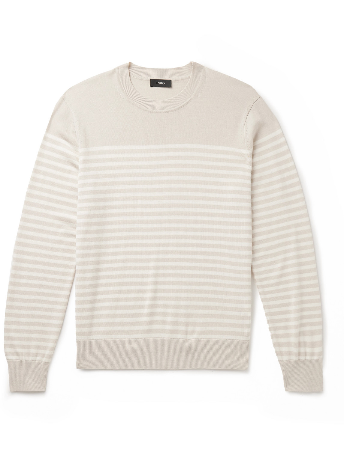 Theory Striped Merino Wool Sweater In Neutrals - 50% Off | Editorialist