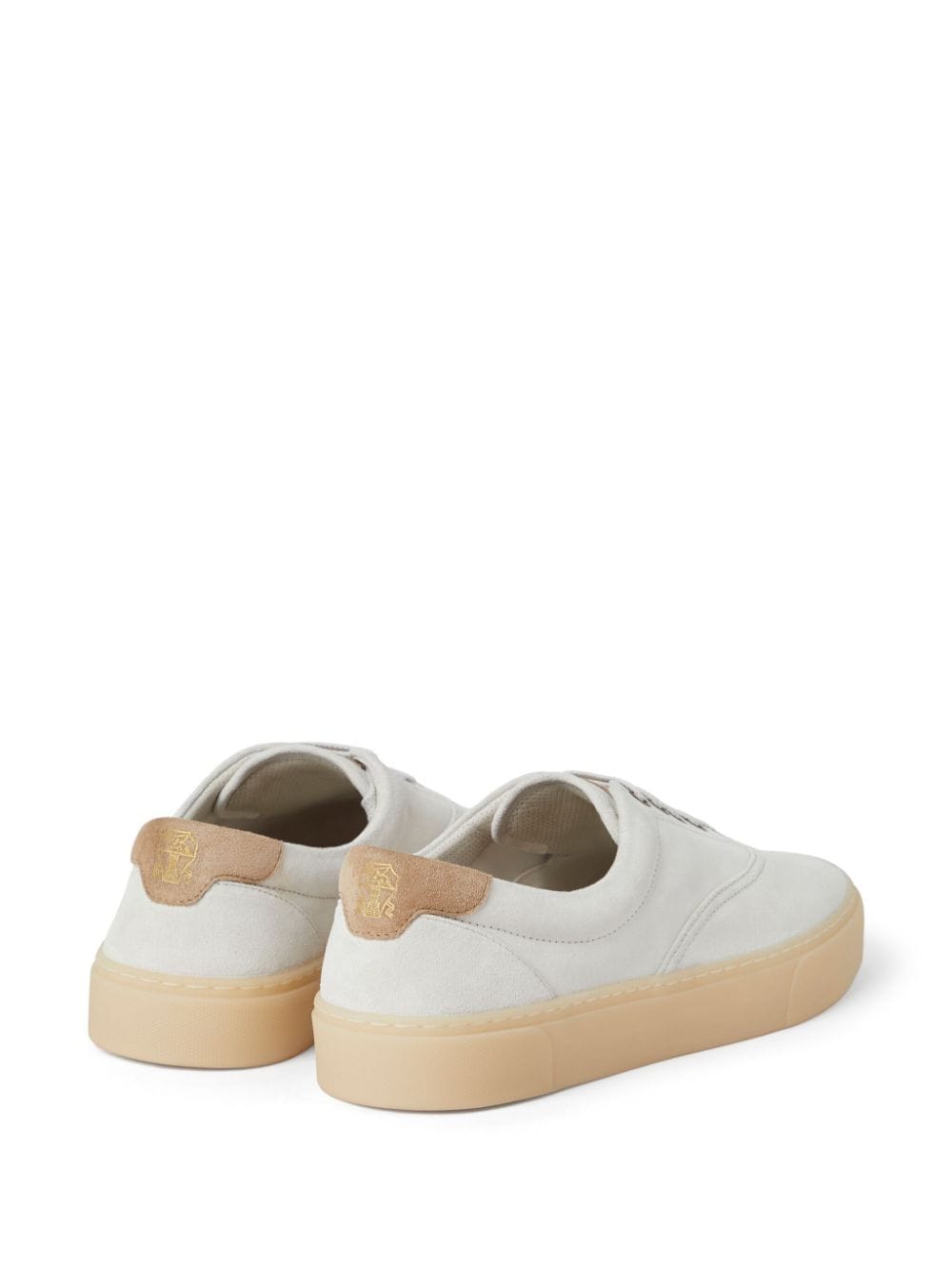 Brunello Cucinelli Contrast-Trimmed Low-Top Sneakers - White