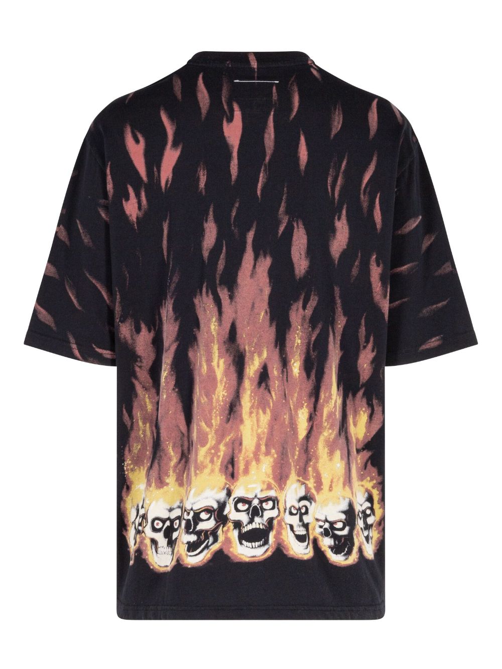 Supreme X Mm6 Maison Margiela Flame-print T-shirt - Black