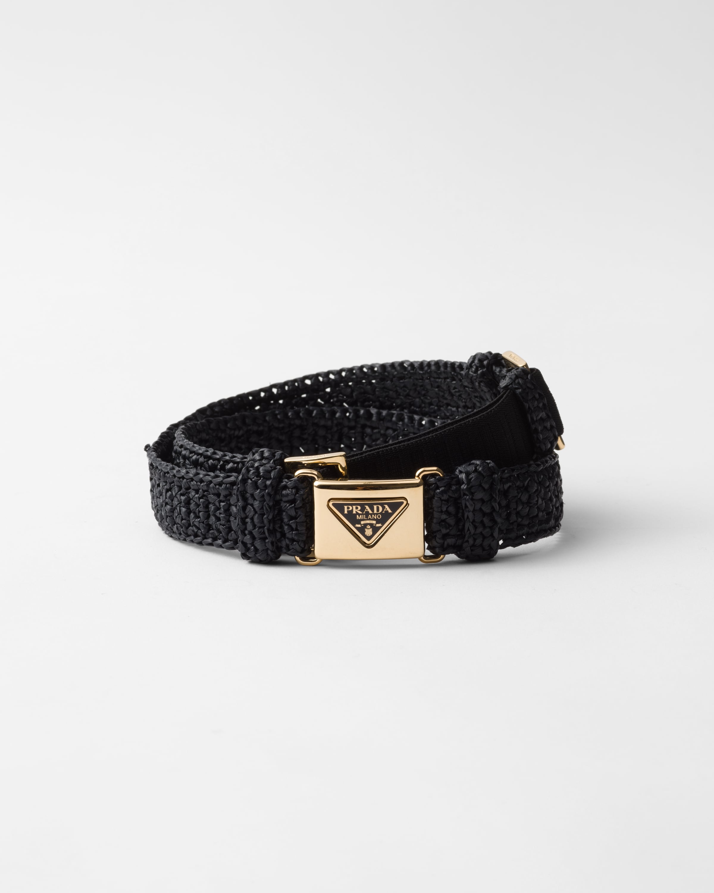 Prada Crochet Belt - Black | Editorialist display picture 1