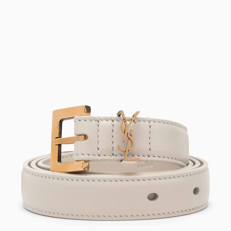 Monogram Belt Ysl Belt White Ysl Belt 2cm SAINT LAURENT  display picture 2