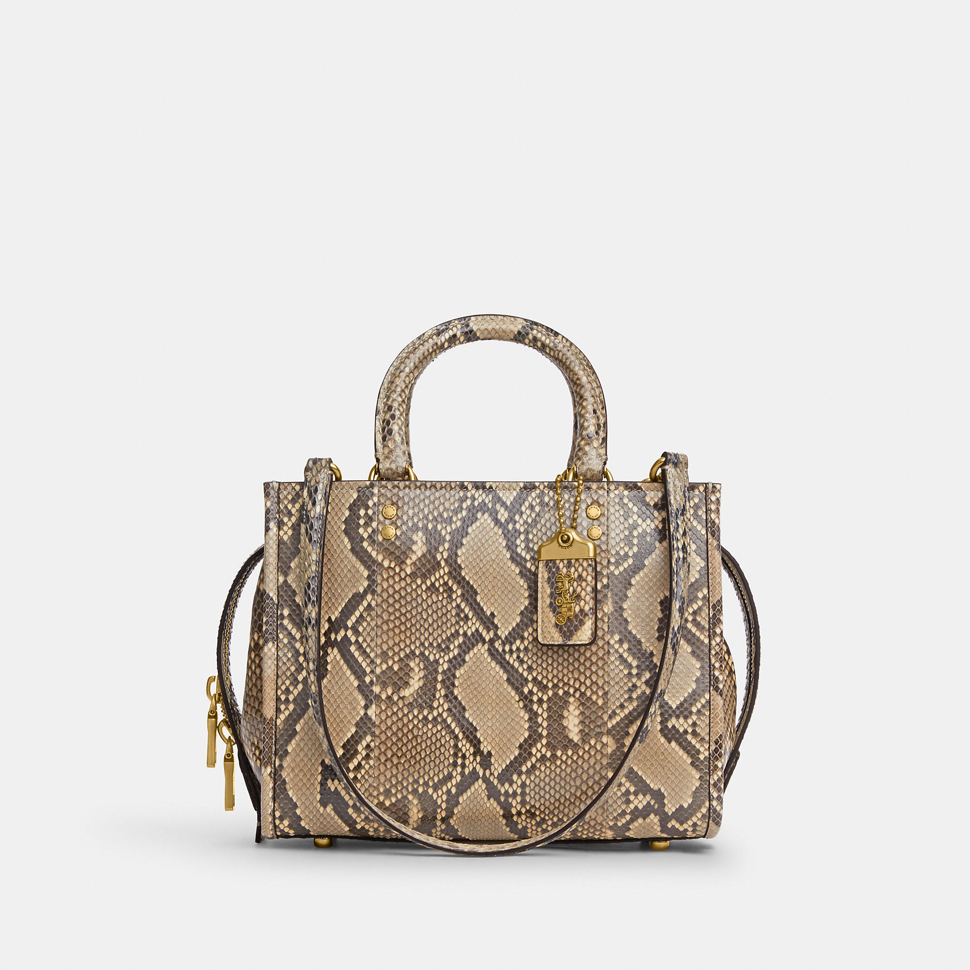Coach Rogue 25 Snakeskin Bag - Brass | Editorialist