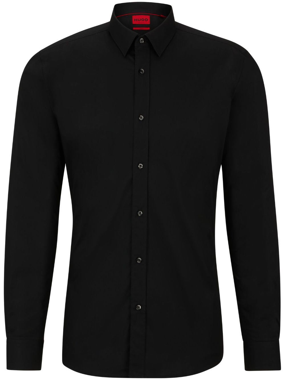 Hugo Slim-Fit Poplin Shirt In Black | Editorialist