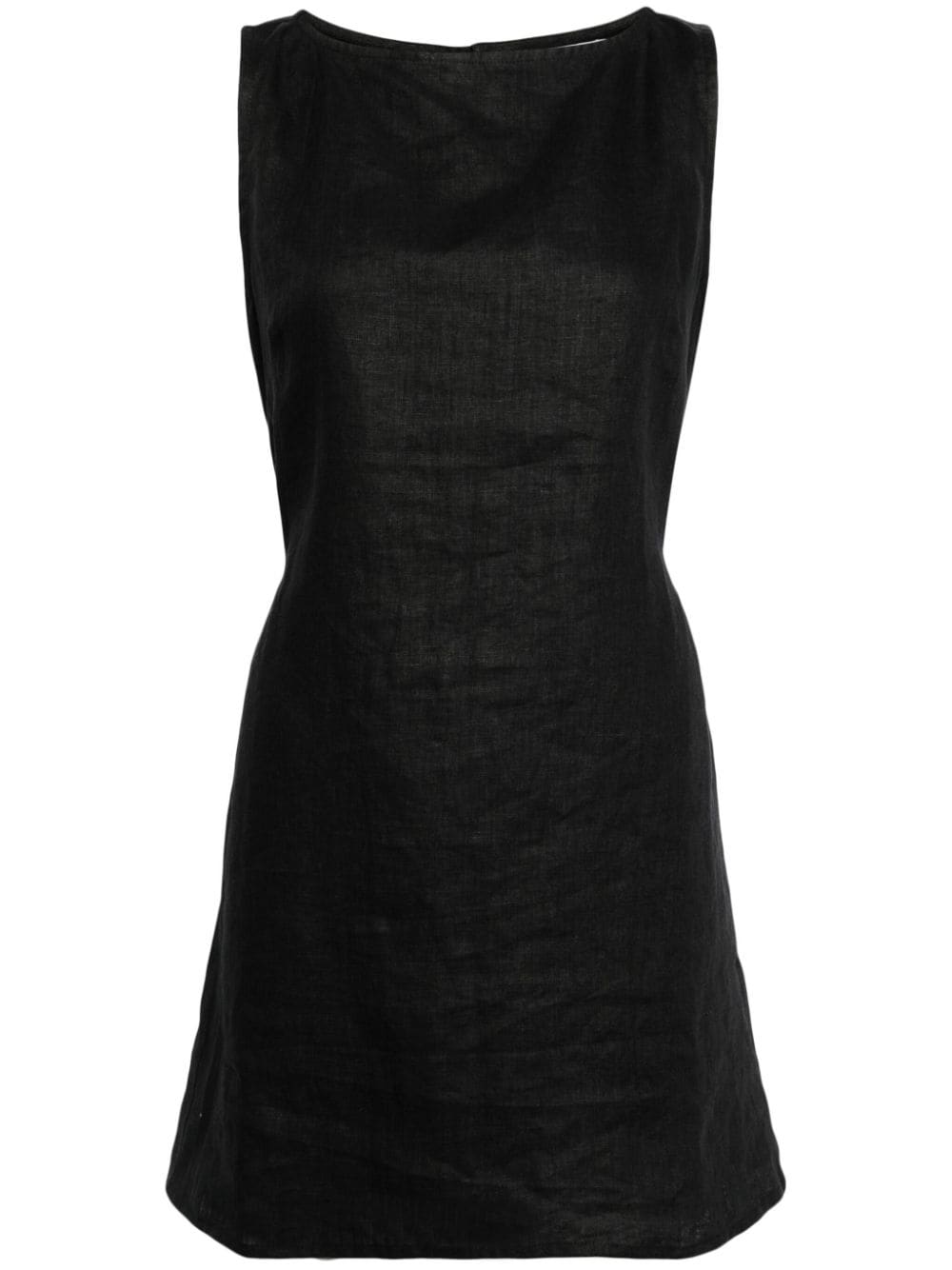 Buy Faithfull The Brand Lui Linen Mini Dress - Black At 60% Off
