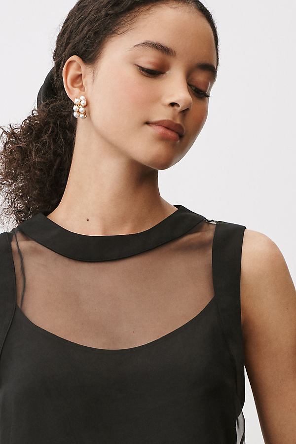knee length dresses for ladies Charlie Textured Organza Mini Dress – Halston main image 0